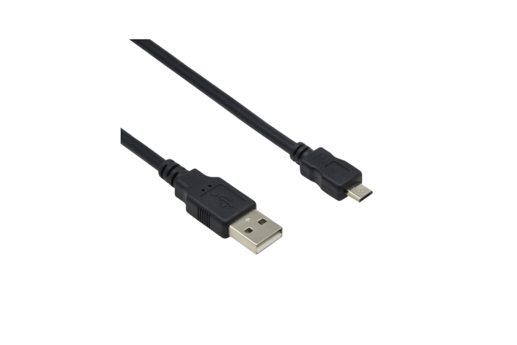 USB Cable | USB2.0 A-Male/Micro B USB-Male Cable | 15 Ft. | Black