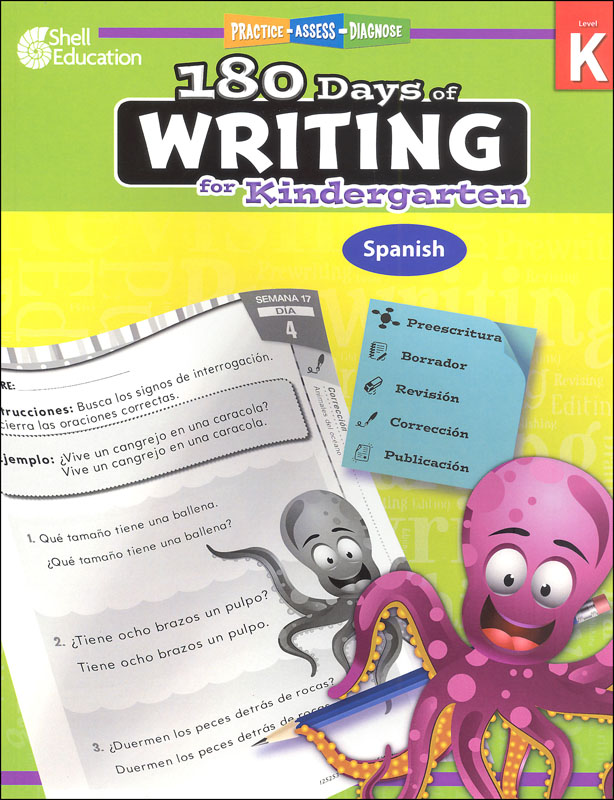 180 Days of Writing for Kindergarten (Spanish)