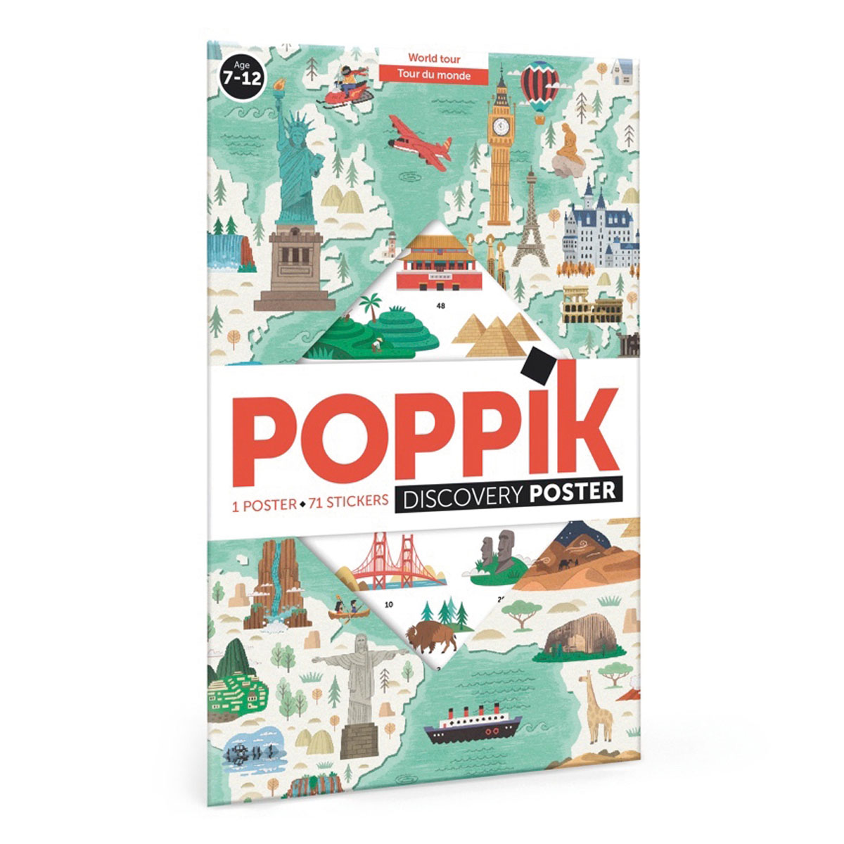 Poppik Discovery Poster + Stickers - World Tour