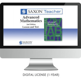 Saxon Math Homeschool Advanced Teacher Digital License 1 Year Digital ...
