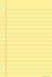Notebook Page Smart Poly Chart Write-On/Wipe-Off - Light Yellow