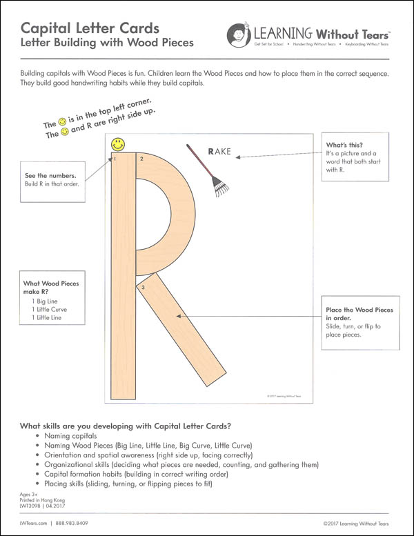 Capital Letter Cards for Wood Pieces Laminatd