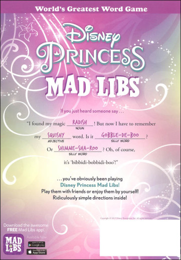 Disney Mad Libs Printable
