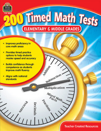 200 Timed Math Tests - Grades 1-8