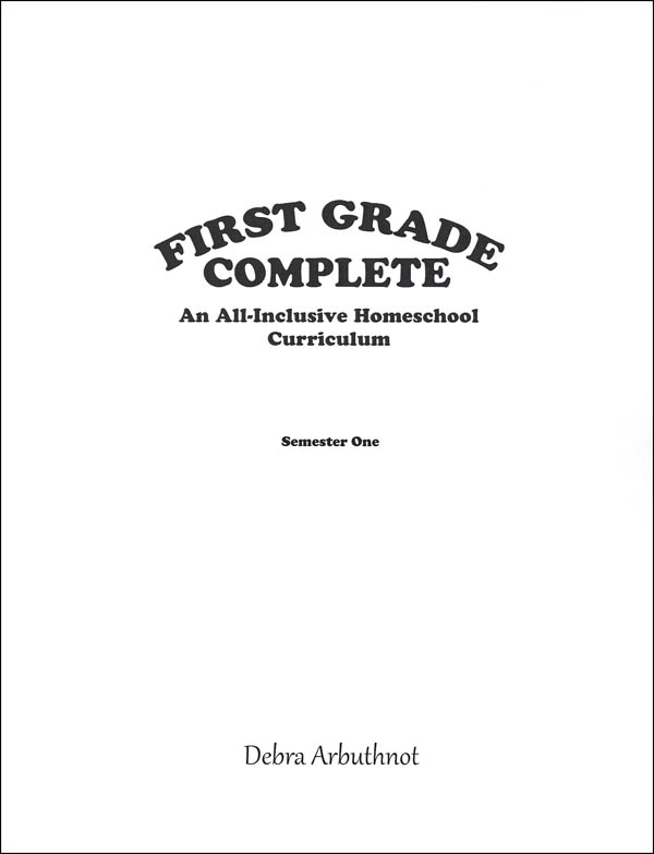 First Grade Complete: Semester 1 Student Refill
