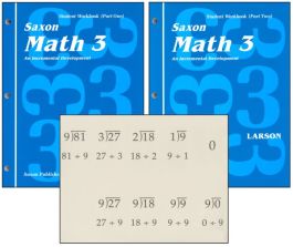 Saxon Math 3 Student Workbooks / Fact Cards