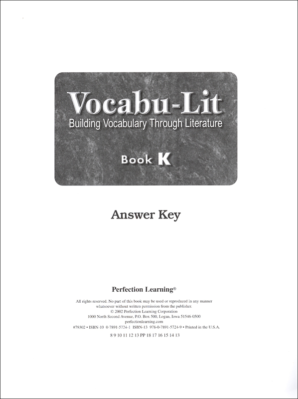 Vocabu Lit K Test Answer Key vocabu-lit-k-test-answer-key