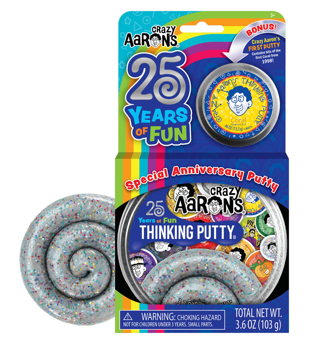 25 Years of Fun Special Anniversary Putty - Set of 4" and 2" Tins