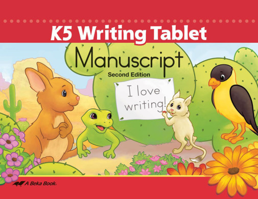 Abeka K5 Writing Tablet Manuscript (Unbound)
