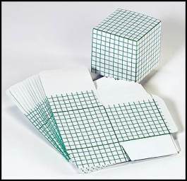Set of 16 thousands cubes (flat) die-cut