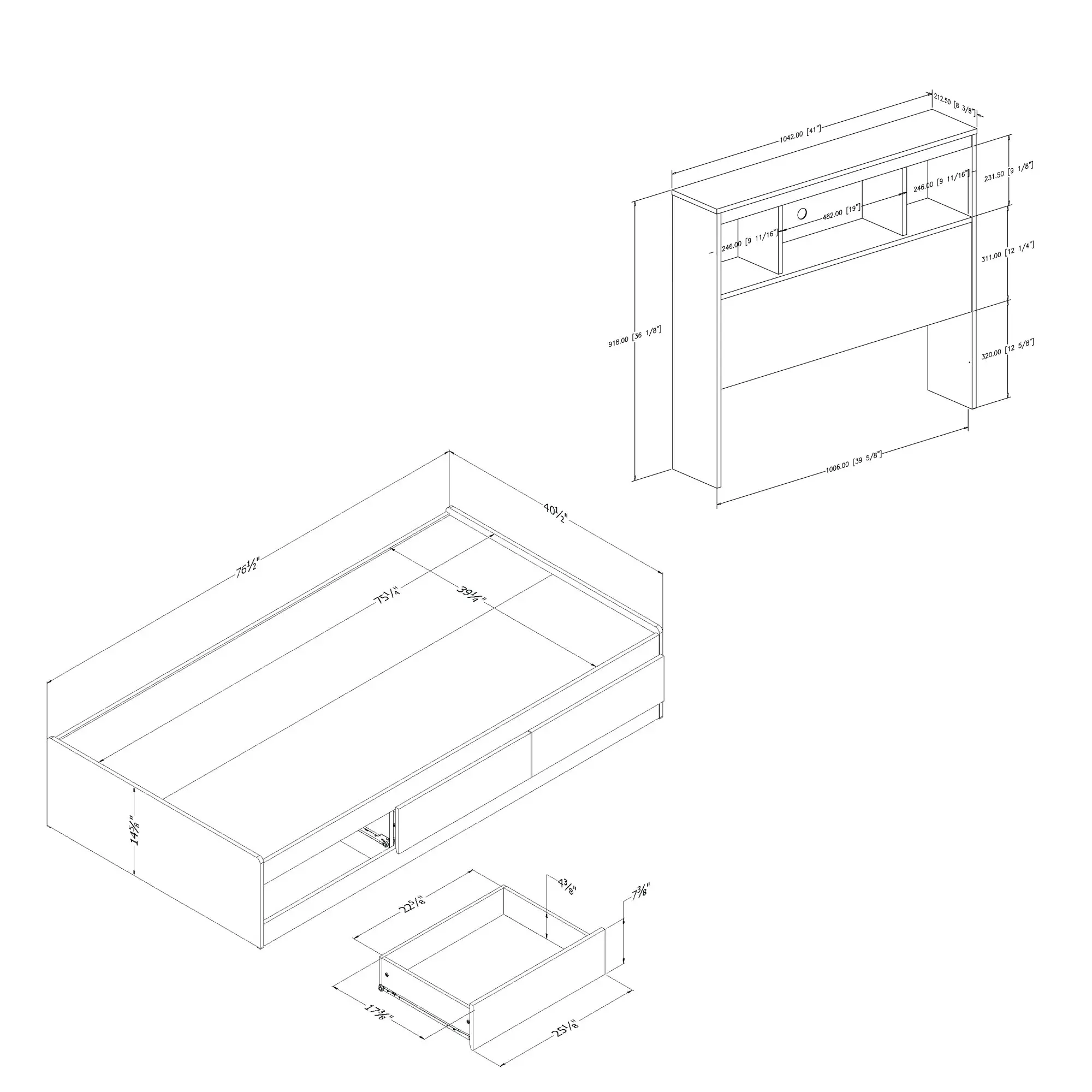 Bed Reevo South Shore Furniture Free Shipping