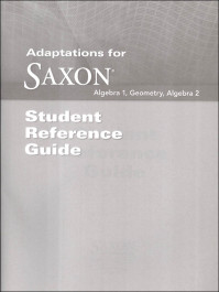 Saxon Math Student Reference Guide Adaptation