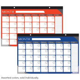 Undated 12-Month Desk Pad Calendar 11 x17 (assorted color)