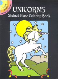 Unicorns Stained Glass Coloring Book