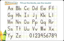 Visual Alphabet/Cursive Card