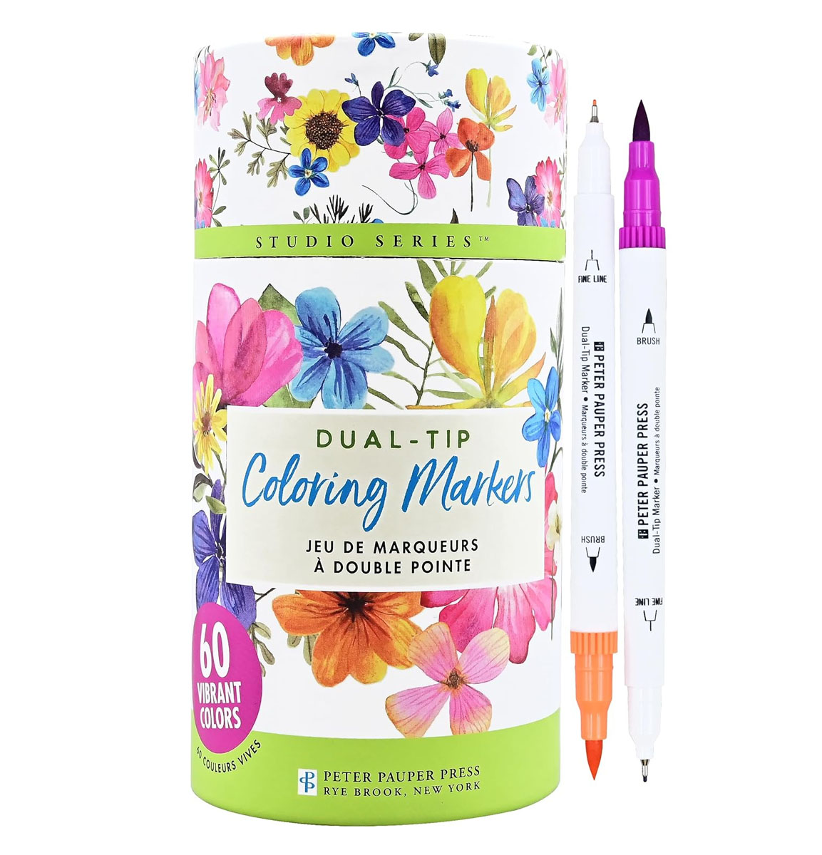 Studio Series Dual-Tip Coloring Markers (60 colors)