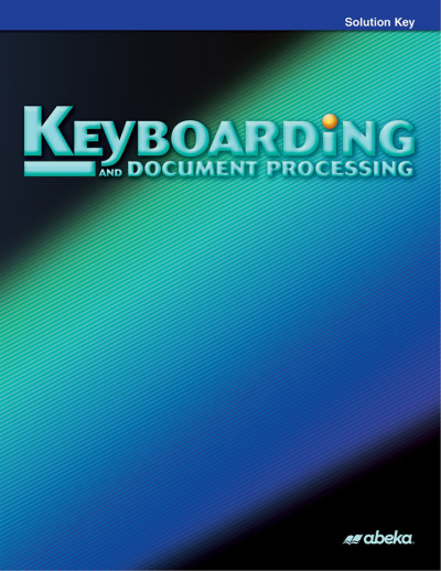 Keyboarding and Document Processing Solution Key