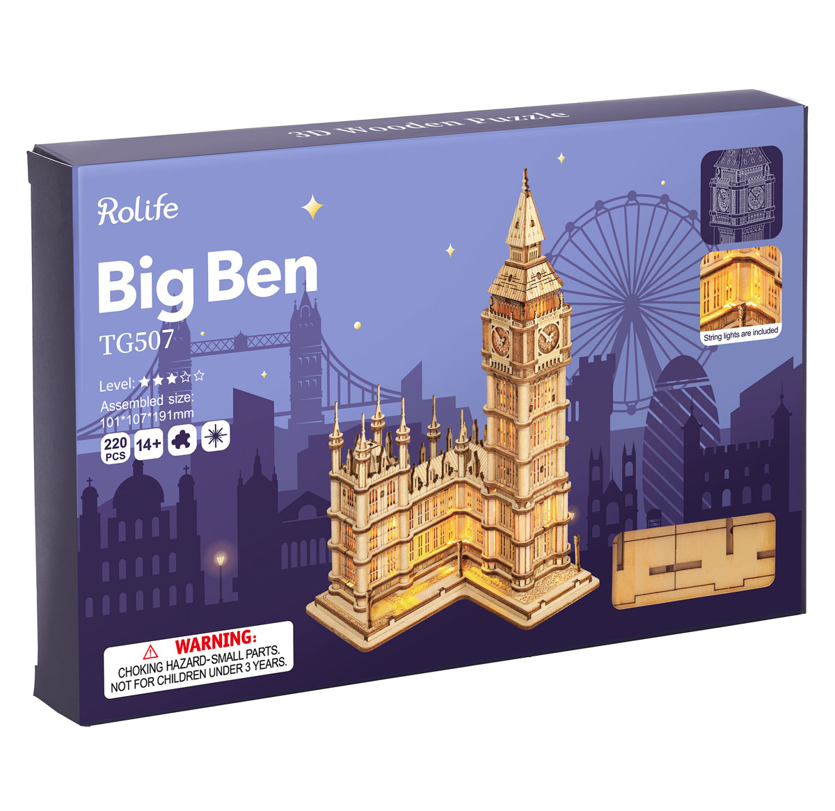 Big Ben-Light On (Classic 3D Wood Puzzles)