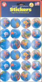 Globe Stickers (3 Sheets)