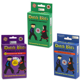 Dutch Blitz Card Game with Blue and Purple Expansion Decks