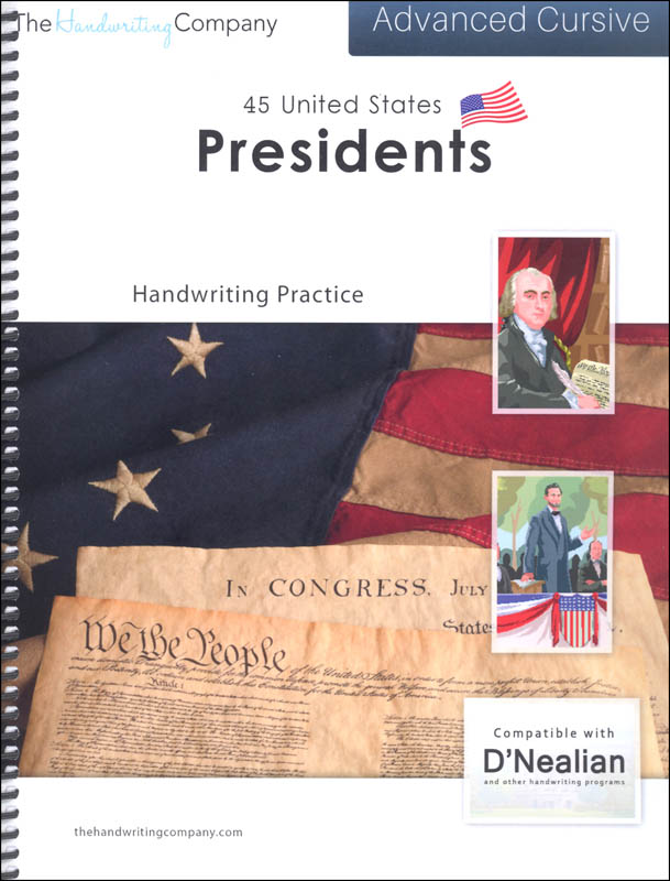 45 United States Presidents Character Writing Worksheets D'Nealian ...