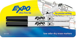 Expo Low Odor Ultra Fine Dry Erase Markers - (2 Black)
