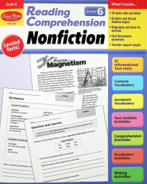 Reading Comprehension: Nonfiction, Grade 6