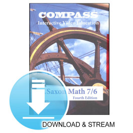 Compass Digital Download Saxon Math 7/6 4th Edition