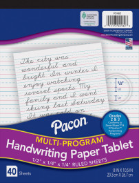 Multi-Program Handwriting Tablet D'Nealian (2-3) / Zaner-Bloser (2) - 1 ...