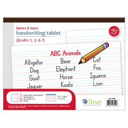 Letters & Learn Handwriting Tablet 1/2 Primary Ruled, 11 x 8.5 ...