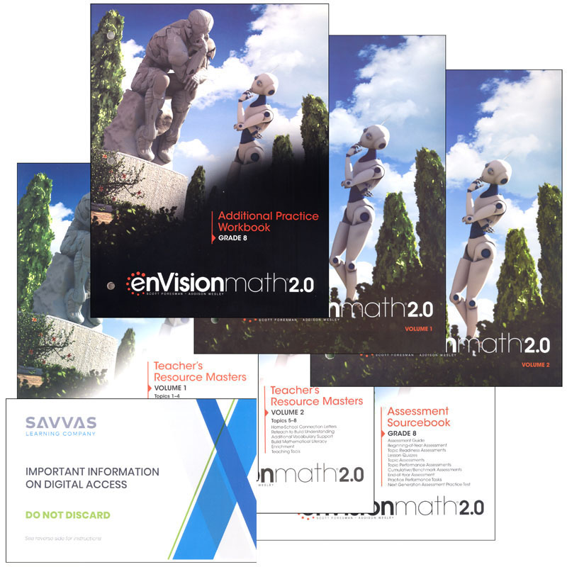 EnVision Math 2.0 8th Grade Homeschool Bundle (2017 Edition)