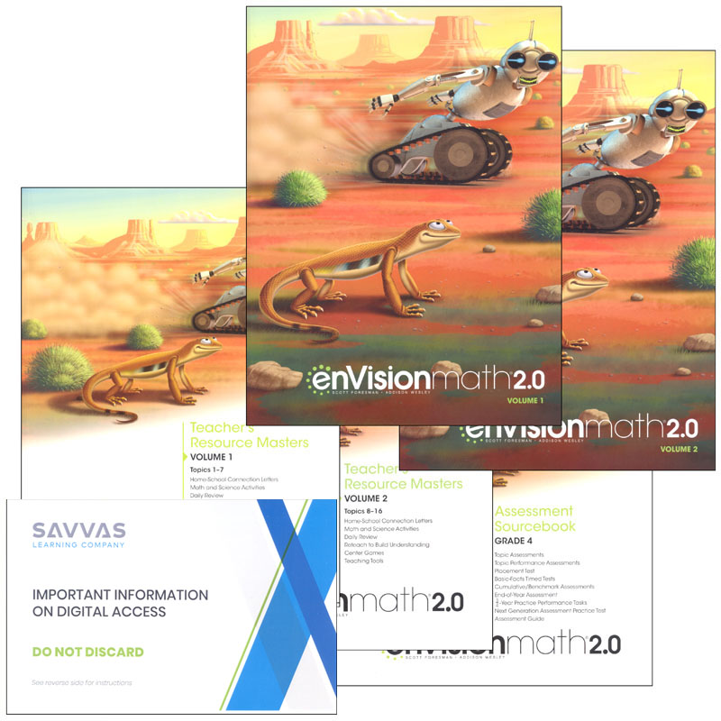EnVision Math 2.0 4th Grade Homeschool Bundle (2017 Edition)