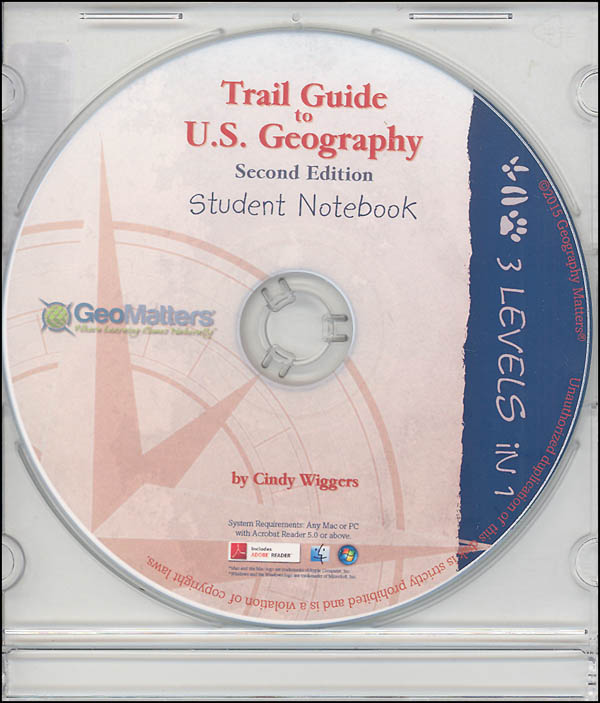 Trail Guide to U.S. Geography Student Notebook CD-ROM 2nd Ed.