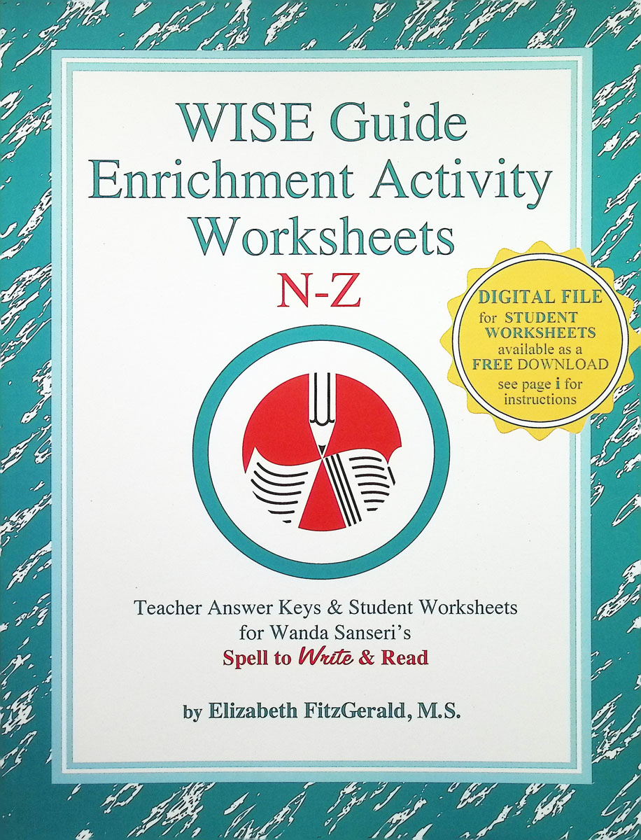 WISE Guide Enrichment Activity Worksheets N-Z