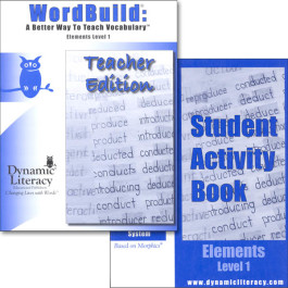 WordBuild Elements Level 1 Combo: Teacher & Student Activity Book