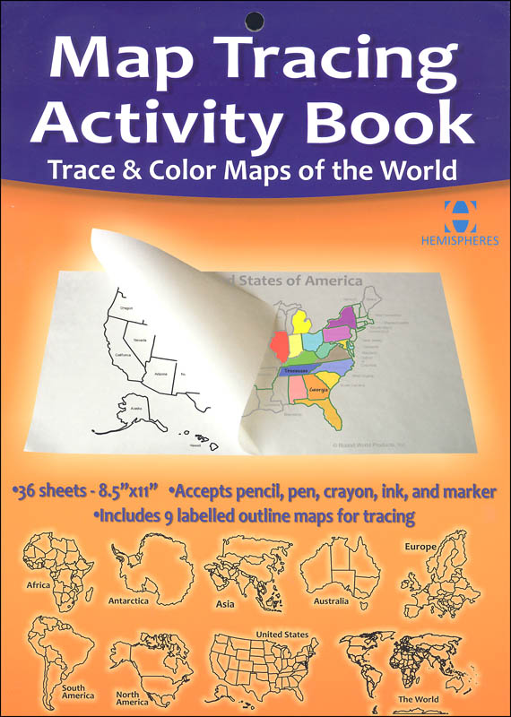 Map Tracing Activity Book