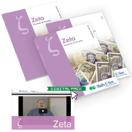 Math-U-See Zeta Set (no Integer Blocks or Algebra/Decimal Insert Kit)