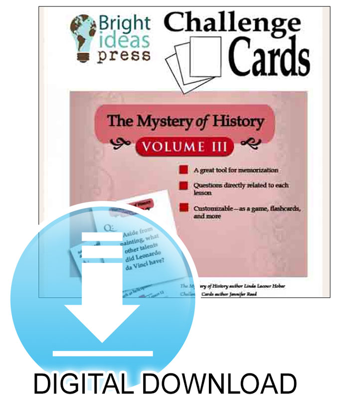 Mystery of History Volume 3 Challenge Cards Digital Download