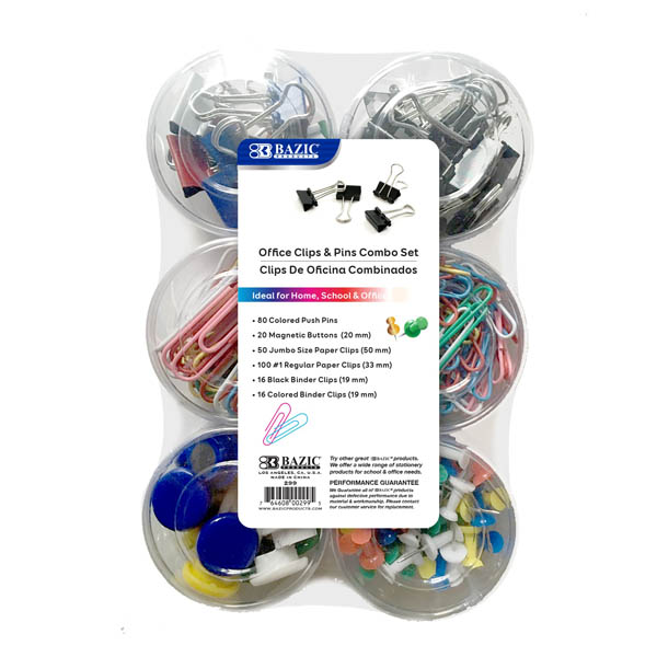 Office Clips & Pins Combo Set