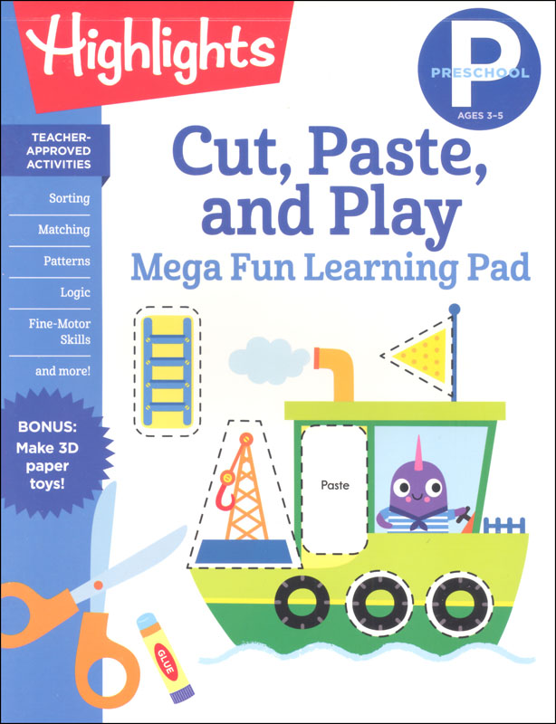 Cut, Paste, and Play Mega Fun Learning Pad