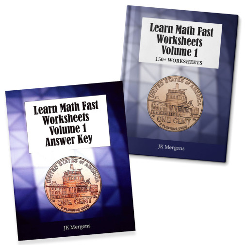 Learn Math Fast Volume 1 Worksheets Set