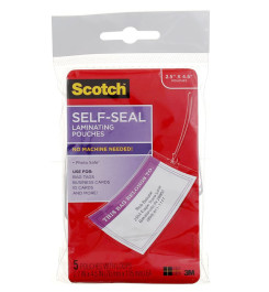 Self-Sealing Laminating Pouches for Bag Tags with Loops - Glossy (2 13/ ...