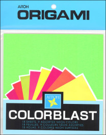 Neon Color Blast Origami Paper (18 sheets - 5-7/8 )