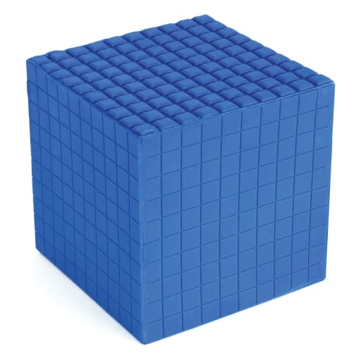 Interlocking Blue Decimeter Cube