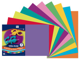 Construction Paper Fade-Resistant 12 x18 Bright Colors