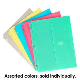 Binder Pocket with Hook and Loop Closure