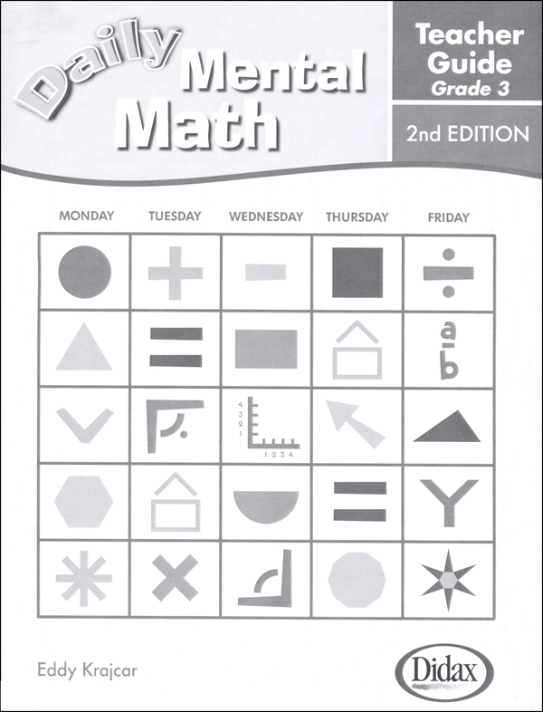 Daily Mental Math Teacher Manual Gr 3