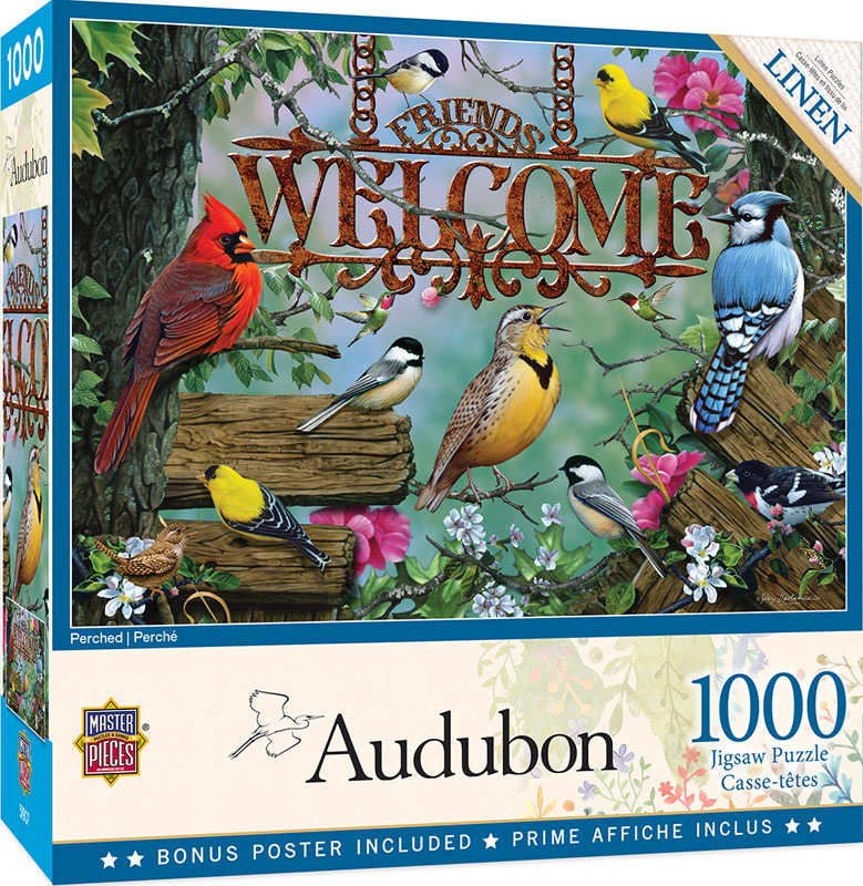 Audubon Puzzles Backyard Birds Audubon Spring Gathering Puzzle (1000