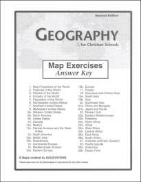 Geography Map Exercises Answer Key