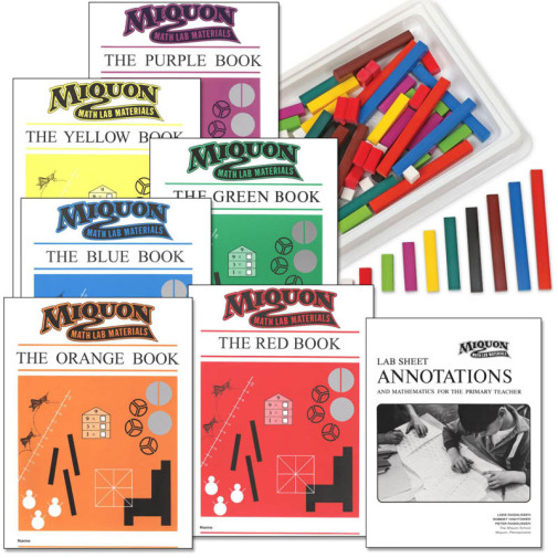 Miquon Math with Set of 74 Wood Cuinesaire Rods